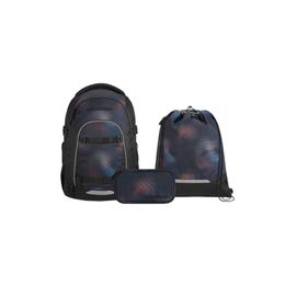 Coocazoo Schulrucksack-Set MATE "Rainbow Illusion" 3-tlg. in Schwarz | Gr.: onesize