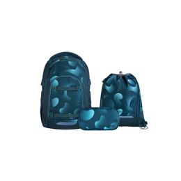 Coocazoo Schulrucksack-Set MATE "Aqua Flow" 3-tlg. in Blau | Gr.: onesize