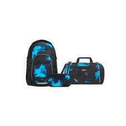 Coocazoo Schulrucksack-Set MATE "Mystic Clouds" 3-tlg. in Schwarz/Blau | Gr.: onesize