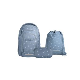 Coocazoo Schulrucksack-Set MATE "Bloomy Daisy" 3-tlg. in Blau | Gr.: onesize