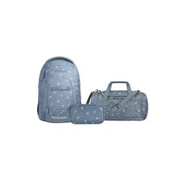 Coocazoo Schulrucksack-Set MATE "Bloomy Daisy" 3-tlg. in Blau | Gr.: onesize
