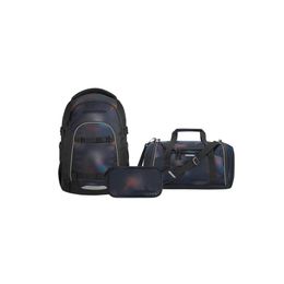 Coocazoo Schulrucksack-Set MATE "Rainbow Illusion" 3-tlg. in Schwarz | Gr.: onesize