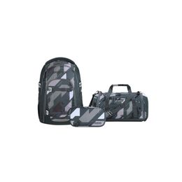 Coocazoo Schulrucksack-Srt MATE "Dark Race" 3-tlg. in Grau | Gr.: onesize