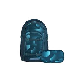 Coocazoo Schulrucksack-Set MATE "Aqua Flow" 2-tlg. in Blau | Gr.: onesize