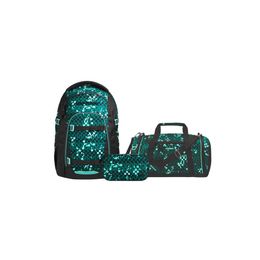 Coocazoo Schulrucksack-Set MATE "Pixel Blox" 3-tlg. in Blau | Gr.: onesize