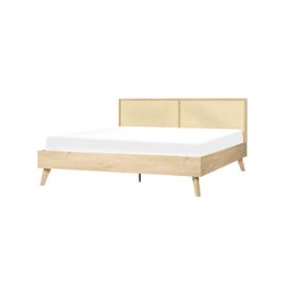 Beliani Doppelbett MONPAZIER in Braun - (W) 187 x (H) 99 x (L) 209 cm | Gr.: onesize