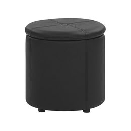 Beliani Pouf MARYLAND in Schwarz - (W) 38 x (H) 40 x (L) 38 cm | Gr.: onesize