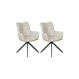 ByLiving 2er-Set: Stuhl HAMILTON in taupe - B 57, H 90, T 63 cm | Gr.: onesize