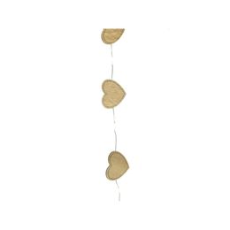 MARELIDA LED Lichterkette Herzen aus Holz L: 90cm in braun | Gr.: onesize