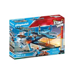 Playmobil Air Stuntshow 70831 Doppeldecker Ph&ouml;nix Flugzeug mit Motorger&auml;uschen 5+ | Gr.: onesize