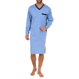 Normann Nachthemd langarm - 47100 in hellblau | Gr.: 48
