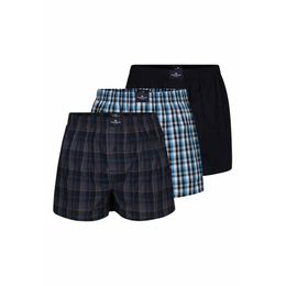 Tom Tailor Boxershort 3Er Pack Florida in blau-dunkel-Karo | Gr.: 5