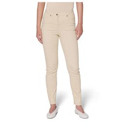 Madeleine Mode MADELEINE Mid Waist Skinny-Hose mit Fransen in kiesel | Gr.: 19