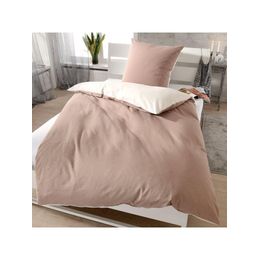 Janine Bettw&auml;sche taupe/ecru in taupe ecru | Gr.: 135 x 200 + 80 x 80 cm