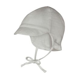 Sterntaler Schirmm&uuml;tze mit Nackenschutz uni in lichtgrau | Gr.: 45 cm