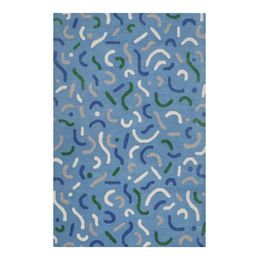 Smart Kids Wollteppich Confetti in blau | Gr.: 110 x 170 cm