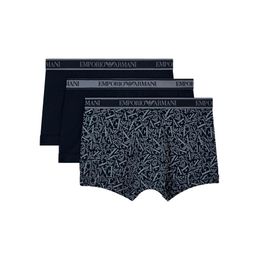 Emporio Armani 3er Pack Trunk in Dunkelblau | Gr.: M