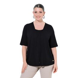 Ulla Popken Shirt in schwarz | Gr.: 54-56