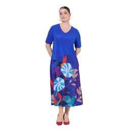 Ulla Popken figurbetontes Kleid in kobaltblau | Gr.: 46-48