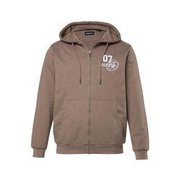 Men Plus Sweatjacke in hellbraun | Gr.: 4XL