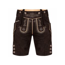 PAULGOS Lederhose Kurz Echtleder HK2 in Dunkelbraun | Gr.: 46