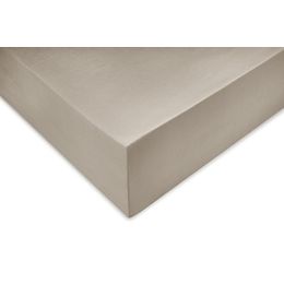 Spannbettlaken ZO HOME "Satinado", beige (forest, sand), B:90cm L:220cm, Mako-Satin, Obermaterial: 100% Baumwolle, Bettlaken, Spannbettlaken, Laken aus 100% Baumwolle, hochwertiges Mako-Satin, Betttuch ab 90x200