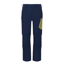 Zip-off-Hose Trollkids "KIDS PREIKESTOLEN DOUBLE ZIP-OFF PANTS", M&auml;dchen, Gr. 98, N-Gr, mystic blau, kiwi, Obermaterial: 90% Polyamid, 10% Elasthan. Futter: 100% Polyester, Hosen, leichter, schnelltrocknender und atmungsaktiver Stoff