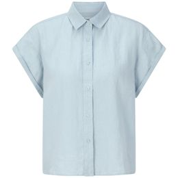 Knowledge Cotton Apparel Damenbluse Kurzarm M Hellblau