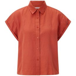 Knowledge Cotton Apparel Damenbluse Kurzarm S Rostrot