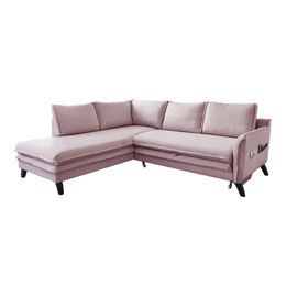 Miuform Ecksofa mit Schlaffunktion Charming Charlie &brvbar; rosa/pink &brvbar; Ma&szlig;e (cm): B: 234 H: 90 &raquo; H&ouml;ffner