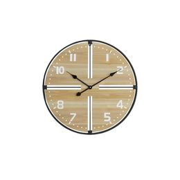 H&ouml;ffner Wanduhr holzfarben Metall,MDF Ma&szlig;e (cm): B: 60 H: 60 T: 4.5 &raquo; H&ouml;ffner