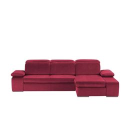 switch Ecksofa aus Mikrofaser Avilla &brvbar; rot &brvbar; Ma&szlig;e (cm): B: 285 H: 86 T: 187.0 &raquo; H&ouml;ffner