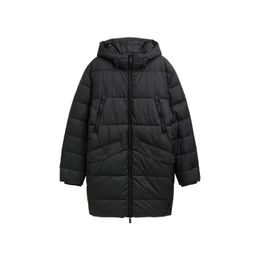Tom Tailor Herren Puffer Parka mit Kapuze, schwarz, Uni, Gr. XXL
