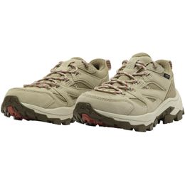 Wanderschuh Jack Wolfskin "VOJO TOUR TEXAPORE LOW W", Damen, Gr. 40, beige (seal), Synthetik, Textil, Schuhe Wanderschuh, Wasserdicht, Trekkingschuh
