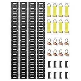 VEVOR Zurrschienen 30 Stk. Airlineschienen, Schwarz Transportschiene, 454 kg Max. Tragf&auml;higkeit Ankerschiene, 1,52 m Schienenl&auml;nge St&auml;bchenzurrschiene zur Ladungssicherung f&uuml;r Anh&auml;nger und Wohnmobile