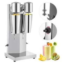 VEVOR Getr&auml;nkemixer 150W, Milchshaker Elektrisch 800ml, Doppelk&ouml;pfe, Silbrig, Elektrischer Mixer f&uuml;r Shakes, Cocktailmixer, Milchshake Maschine, Bar Mixer, Standmixer, Gewerbliche Privatgebrauch