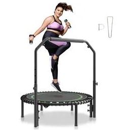 VEVOR Faltbares Mini-Trampolin Fitness-Rebounder 1027 mm, 150 kg belastbares Tainingstrampolin, Rebounder Sport Trampolin Mini-Trampolin Gartentrampolin mit 4-stufig h&ouml;henverstellbarem Schaumstoffgriff