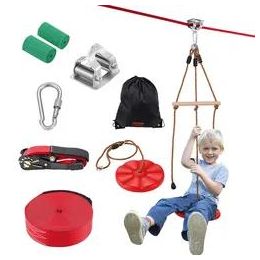 VEVOR Zipline-Set f&uuml;r Kinder & Erwachsene, 20 m Zipline-Sets bis zu 150 kg, Seilrutschen f&uuml;r den Au&szlig;enbereich im Hinterhof, Spielplatzunterhaltung mit Zipline, Nylon-Sicherheitsgurt & Zubeh&ouml;rsatz