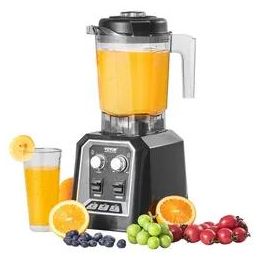 VEVOR Mixer kommerzieller Standmixer 2200 W mit Beh&auml;lter aus Kunststoff, Hochleistungsmixer Power Profi Mixer K&uuml;chenmixer mit 3 Funktionen, f&uuml;r gefrorene Getr&auml;nke Shakes Smoothies und Crush Ice, schwarz