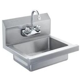 VEVOR Kommerzielles Handwaschbecken mit Wasserhahn, Edelstahlwaschbecken,Kleines Handwaschbecken, Wandmontage Handwaschbecken, Waschbecken f&uuml;r Restaurant, K&uuml;che, Bar, Garage und Haus
