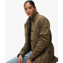 Superdry Damen Jacke mit Tiefem Bund Green - Gr&ouml;&szlig;e: 40 2082217000657ZSL019