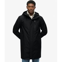 Superdry Herren Tech Parka Jacke Mit Schwalbenschwanzsaum Und Kapuze, Schwarz - Gr&ouml;&szlig;e: S 102020100041102A001