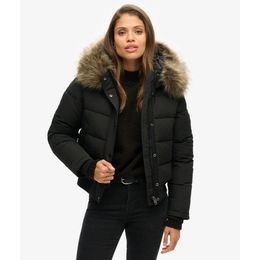 Superdry Damen Schwarz Bomberjacke, Gr&ouml;&szlig;e: 42 - Gr&ouml;&szlig;e: 42 208221850057902A020