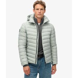 Superdry Herren Fuji Sport Steppjacke mit Kapuze Hellgrau - Gr&ouml;&szlig;e: L 1020202000581B1U003