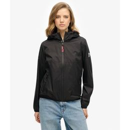 Superdry Women's Windbreaker-jacke mit Kapuze und Logo Schwarz - Gr&ouml;&szlig;e: 42 208221750034502A020