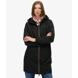 Superdry Damen Longline Tri Windbreaker Jacke Black - Gr&ouml;&szlig;e: 40 208221750035702A019