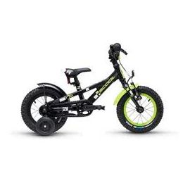 S'COOL S cool faXe 12 Zoll Kinderfahrrad - Black/Lime
