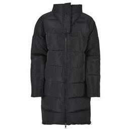 Winterjacke Urban Classics "Urban Classics Damen Ladies High Neck Puffer Coat", Damen, Gr. M, schwarz, 100% Polyester, unifarben, oversize, amerikanischer Ausschnitt, Jacken Winterjacke