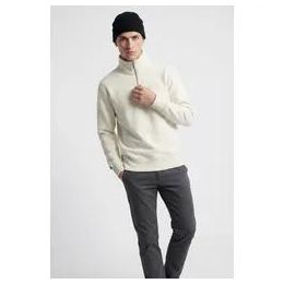 Sweatshirt Superdry "ESSENTIAL LOGO HENLEY", Herren, Gr. M, birch, angeraute Sweatware, Obermaterial: 70% Baumwolle, 30% Polyester, unifarben, loose fit normal, ohne Ausschnitt, Rippb&uuml;ndchen, Sweatshirts Sweatshirt