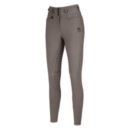 Pikeur Grip-Ges&auml;&szlig;einsatz-Reithose Highwaist grau/braun Damen 72
